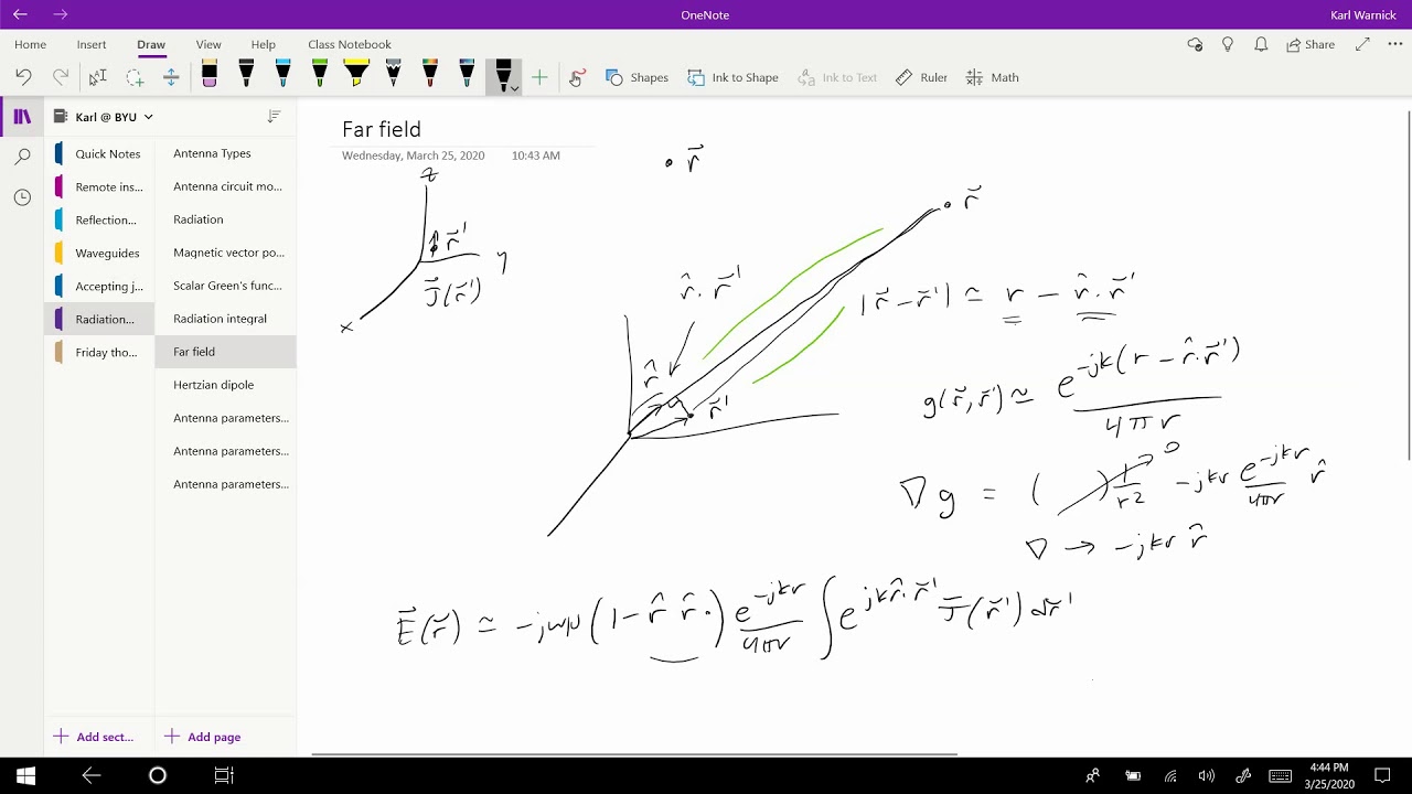 Far field radiation integral and the Hertzian dipole example - YouTube