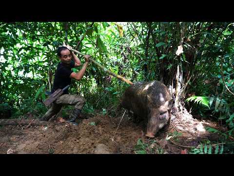 FULL VIDEO: A big wild boar finally fell into my Trap | Preserving it for a Month