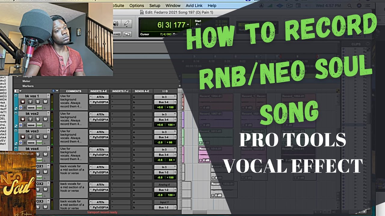How To Record an Rnb/Neo Soul Song | Fedarro Records "Extra" | Pro Tools Vocal Effect Tutorial ...