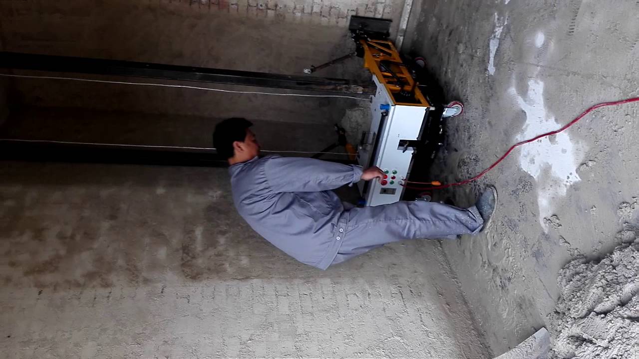 AUTOMATIC WALL PLASTERING MACHINE, WALL RENDERING MACHINE - YouTube