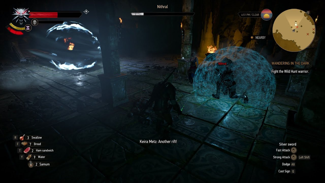 The Witcher 3, Nithral Fight - YouTube