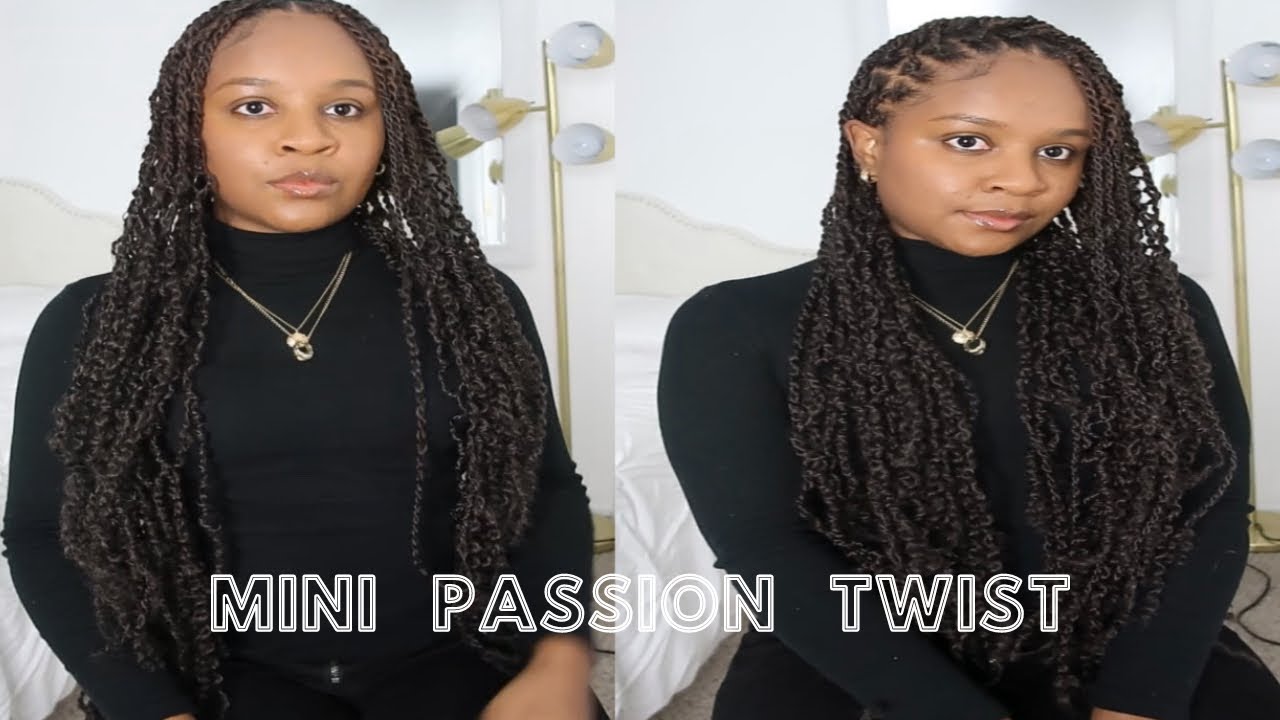 LONG MINI TWISTS😍 (Knotless Passion Twists for beginners) - YouTube