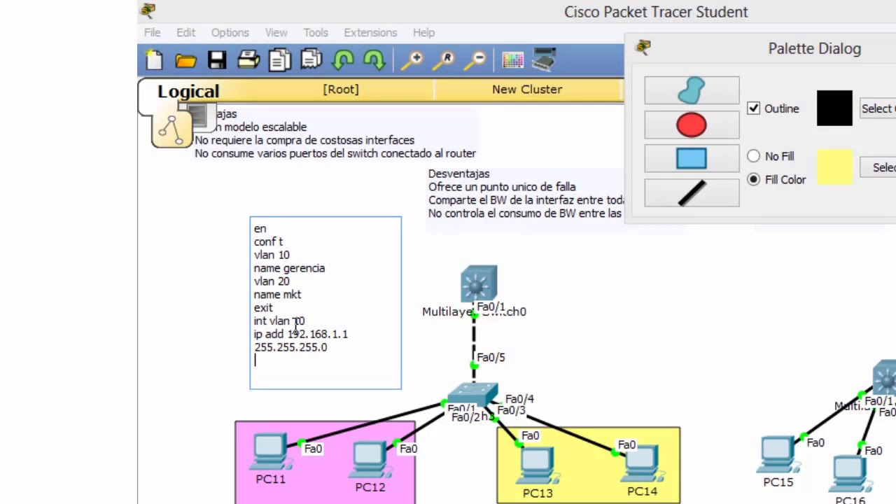 Enrutamiento Intervlan con Switch Multicapa - YouTube
