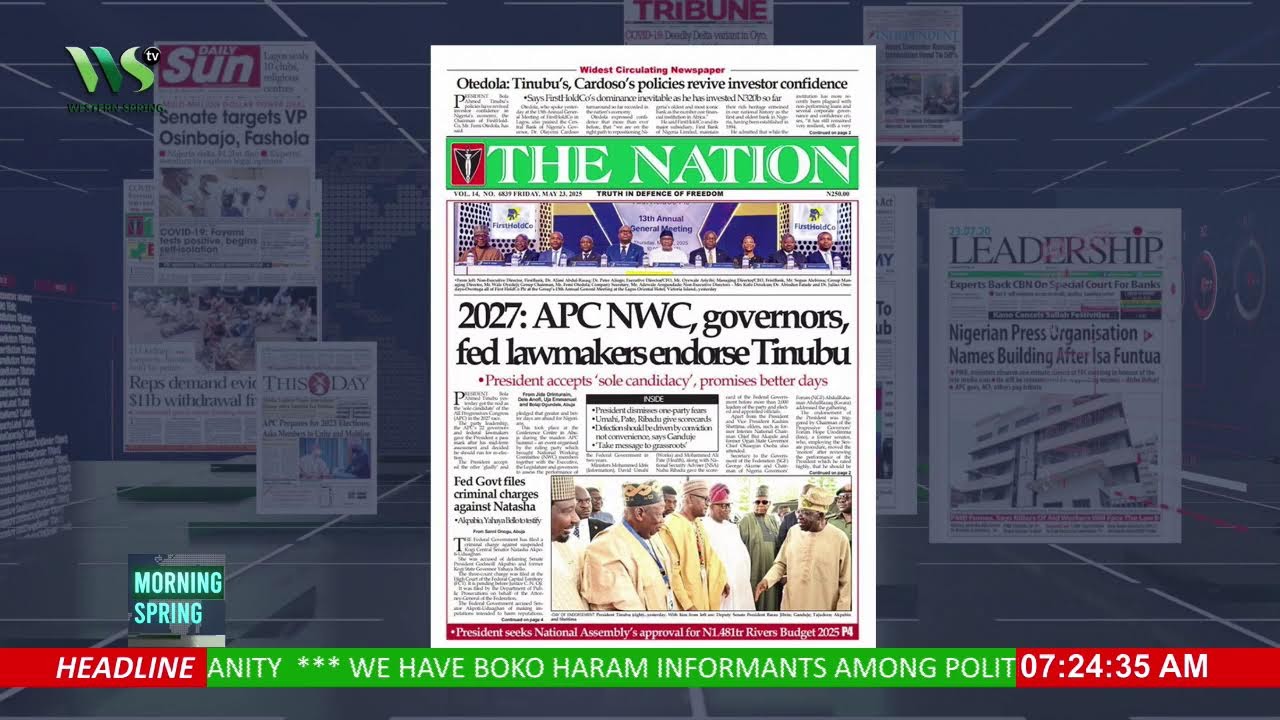 MORNING SPRING: NEWSPAPER REVIEW || 23-05-2025 - YouTube