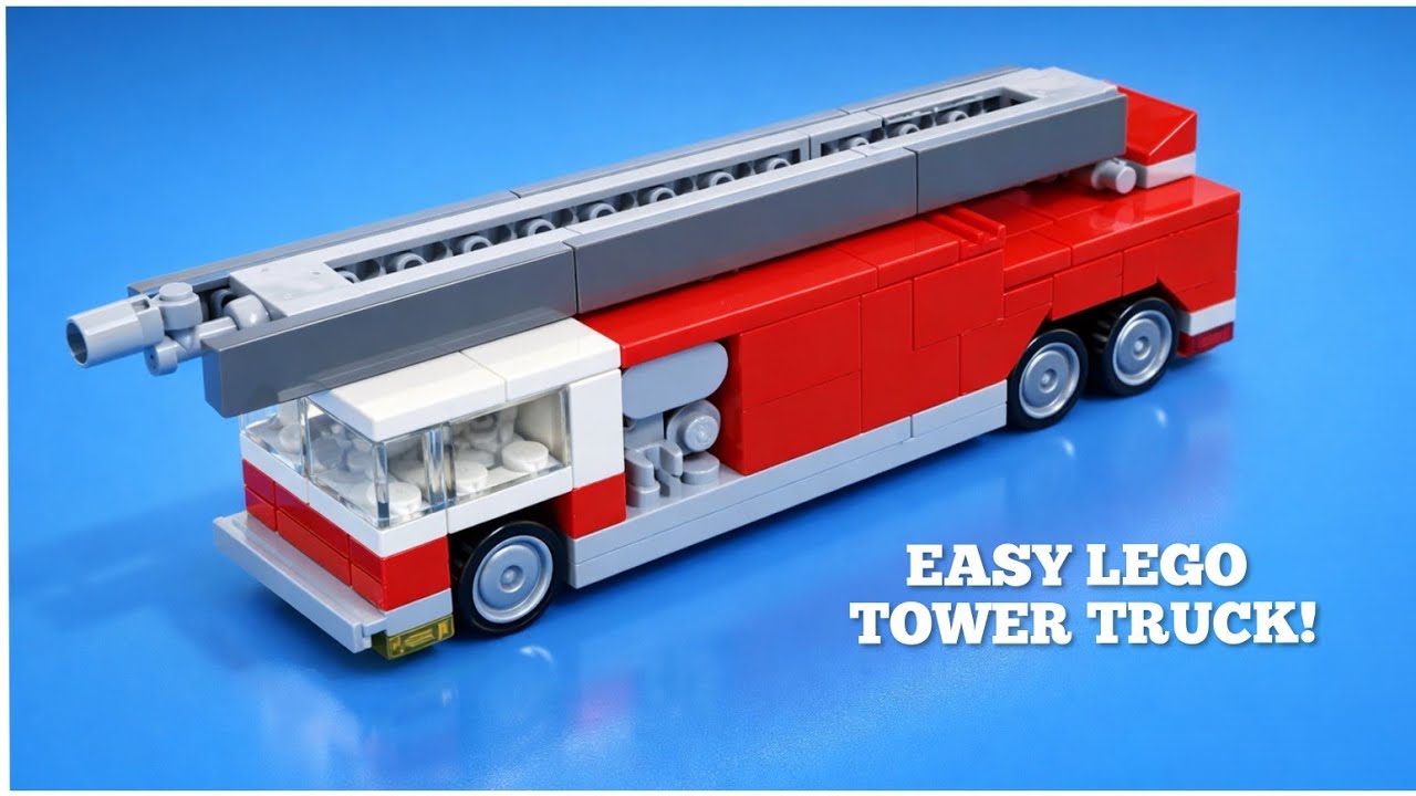 How to Build a LEGO Fire Tower Truck (Easy Tutorial)" - YouTube