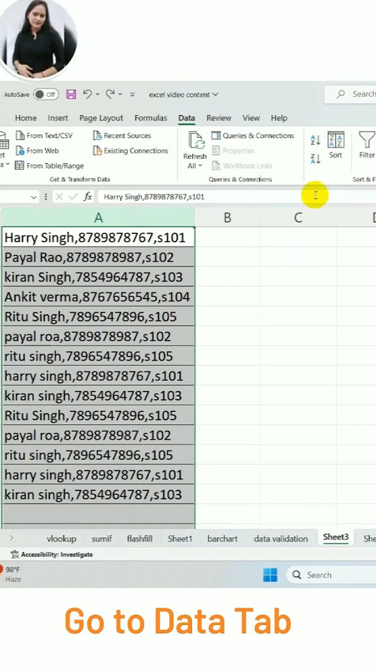 How To Use Text To Column Option In Excel Exceltips Excel Exceltutorial Exceltricks Youtube