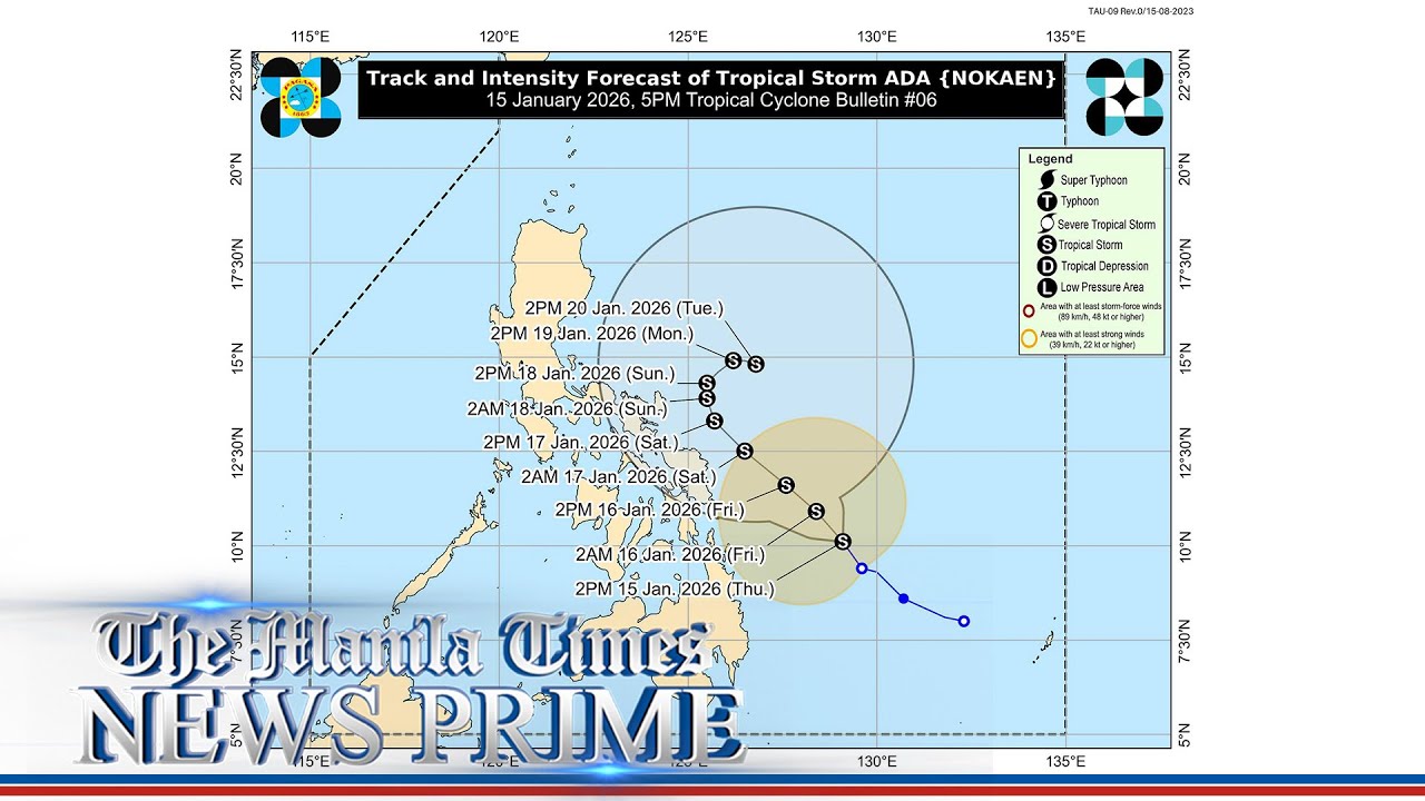 ‘Ada’ intensifies into a tropical storm - YouTube