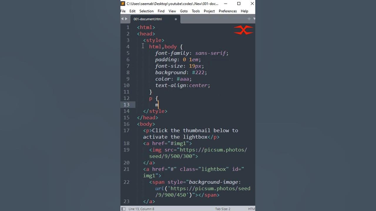 Lightbox Html Css Youtube