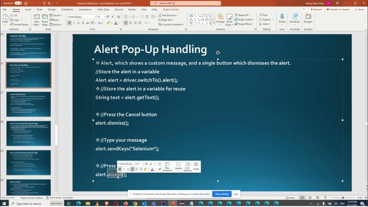 🔥javascript Alert Pop Up Handling Switchto Accept Dismiss Gettext In Selenium🔥 Youtube
