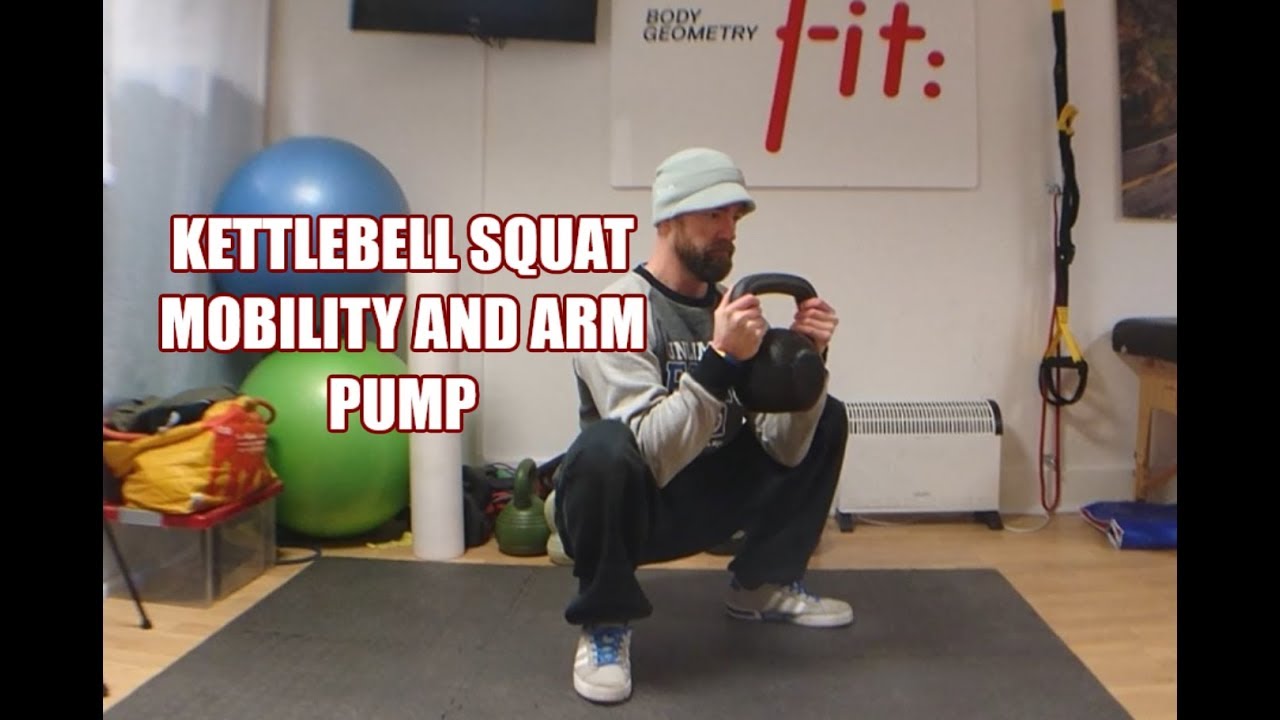 Kettlebell Goblet Squat Biceps Curl - YouTube