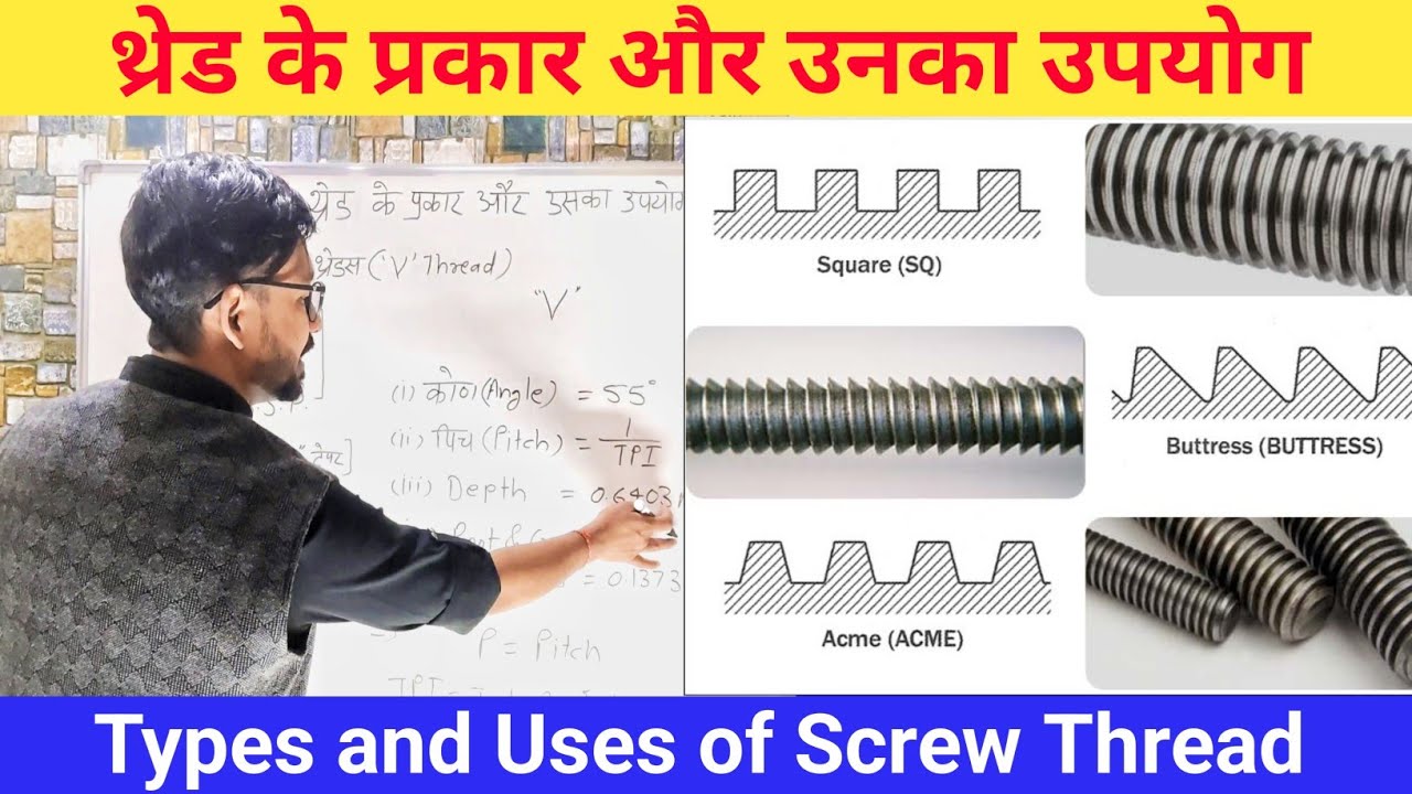Types of screw thread / types and Uses of Screw Thread / use of Screw ...