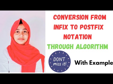 Infix to Postfix Expression using stack through algorithm with example | Data structure| - YouTube