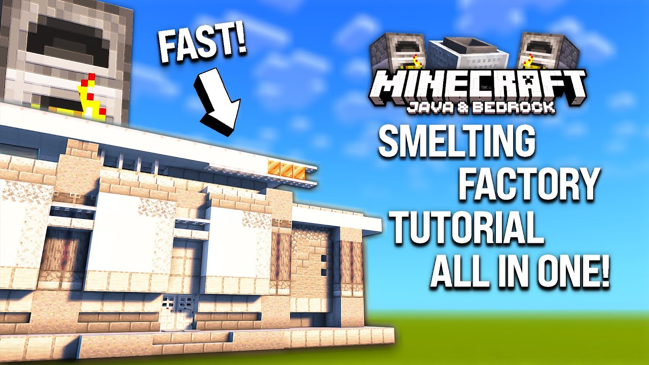 BEST Super Smelter Minecraft Tutorial - Java/Bedrock - 32,000/HR - 1440p HD - YouTube