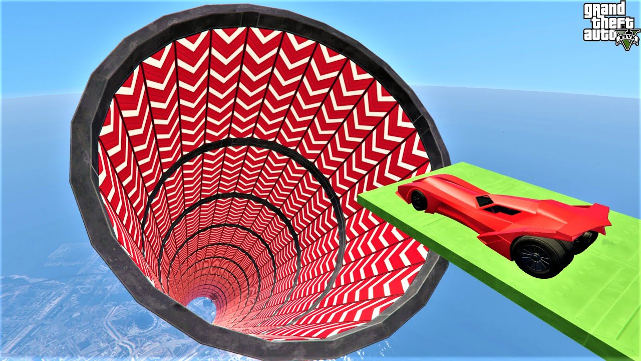 Crazy Jumps Into Huge Red Speed Boost Tunnel - YouTube