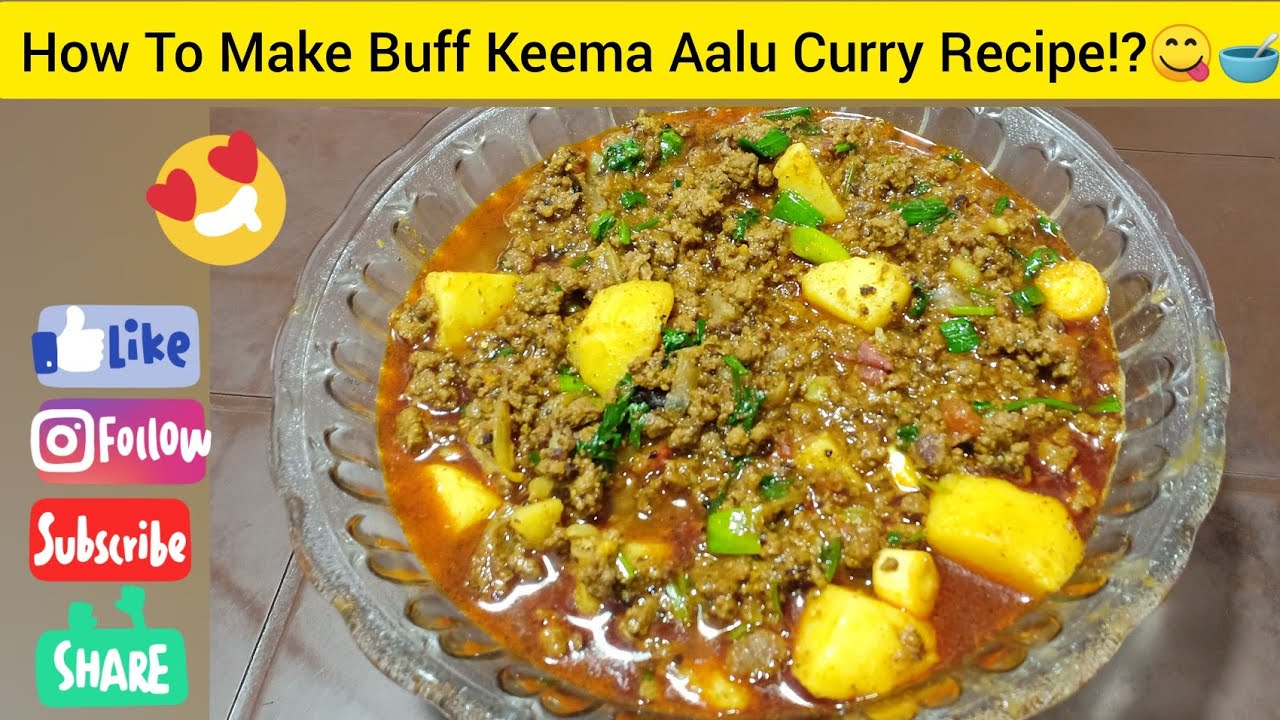 Buff Keema Aalu Curry Recipe || Easy & Delicious|| - YouTube