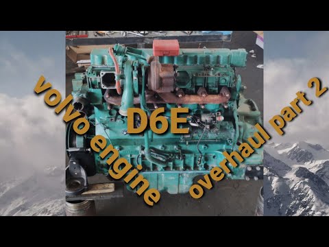 volvo excavator ENGINE D6E OVERHAUL part 2 - YouTube