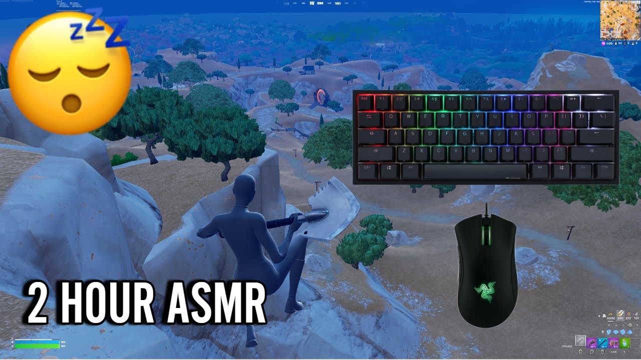 [2 Hour] Fortnite ASMR Gameplay Relaxing Keyboard Sounds - YouTube