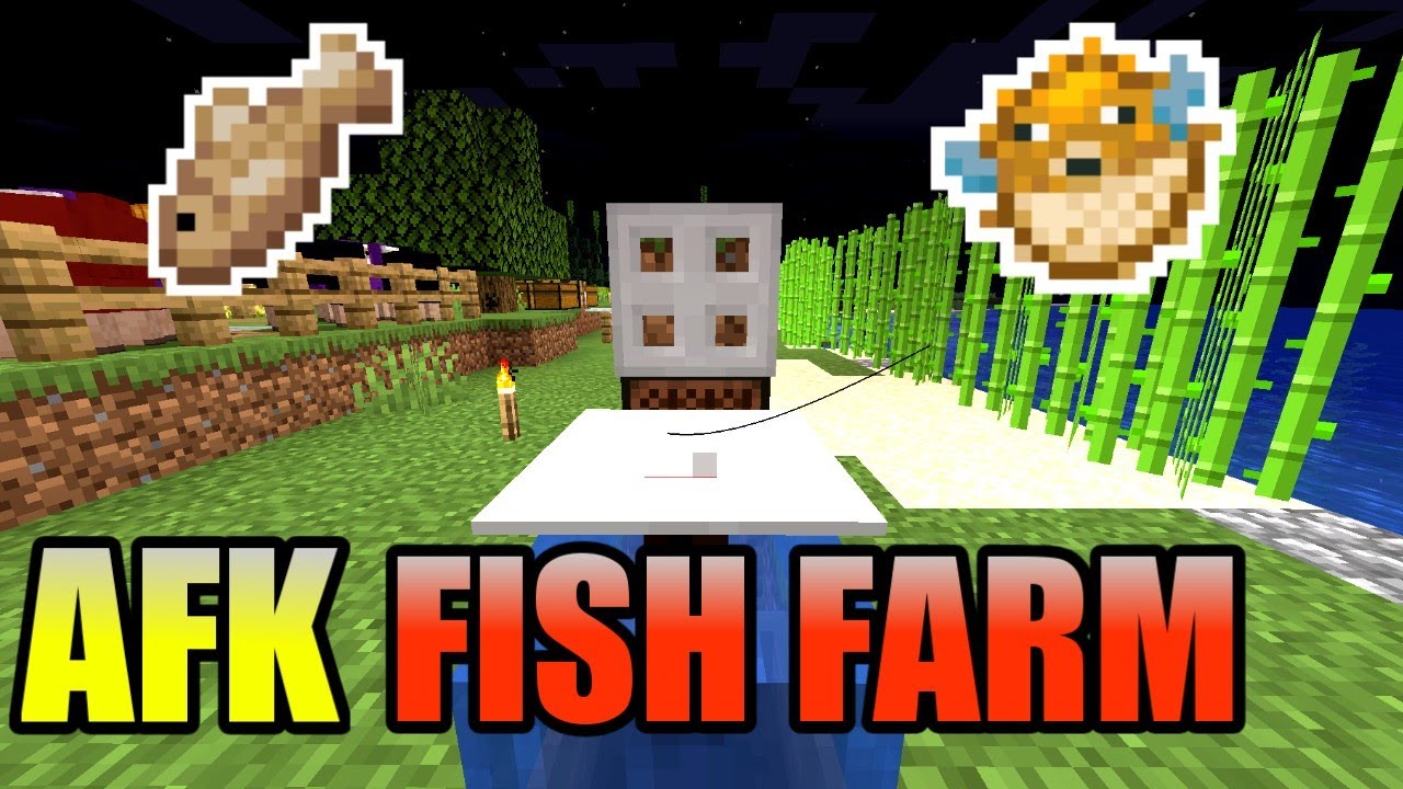 How to make an AFK FISH FARM|MINECRAFT 1.14.4 - YouTube