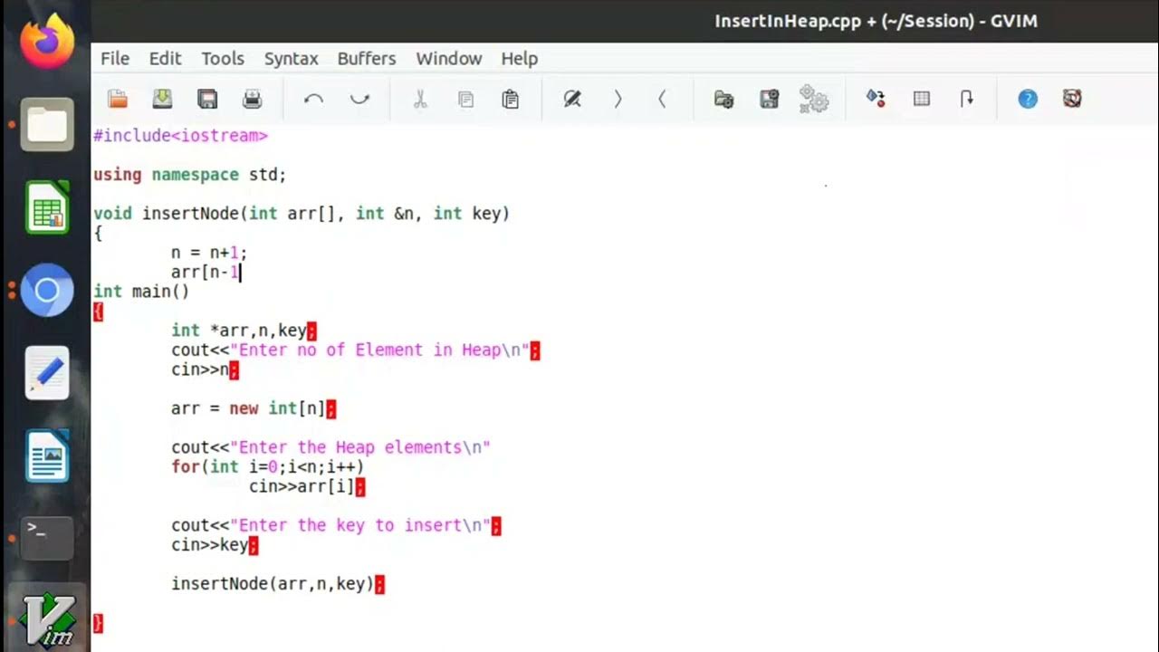 DAA Session 20: Insertion In Heap | Detailed Explanation of Code | Insert an element in Max Heap ...