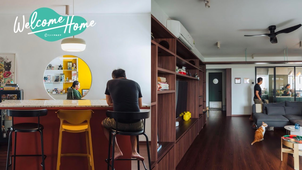 Inside a Quirky, Cat-Friendly 5-room HDB in Geylang | Qanvast Welcome ...