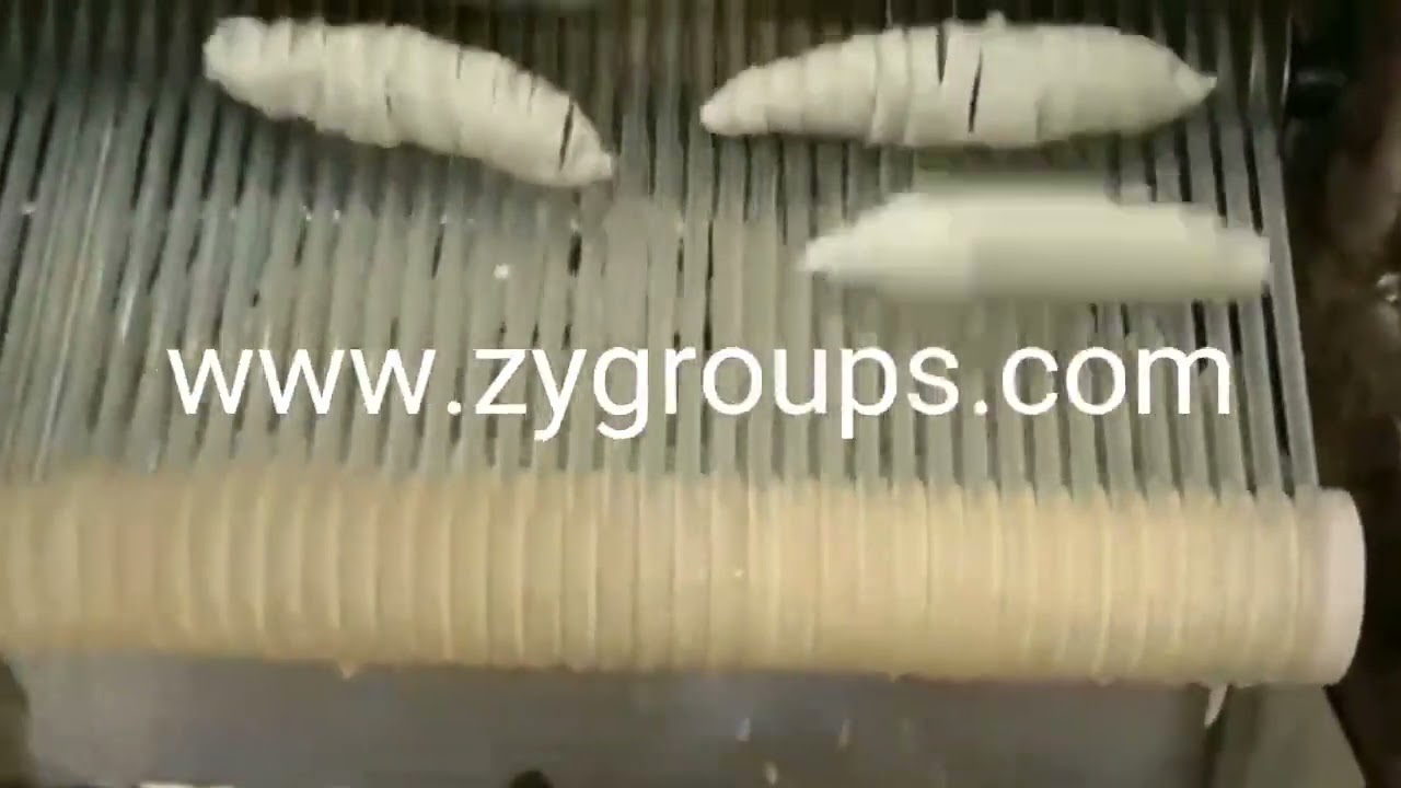 Gluten skewer spiral cutting machine Gluten Roll Cutting Machine ...