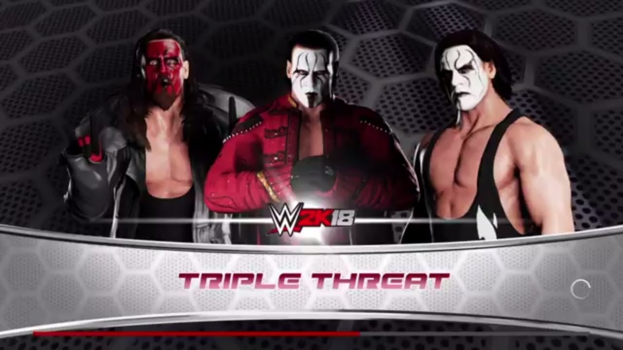 WWE 2K18 Sting VS Sting '98 VS Sting '99 Requested Triple Threat ...