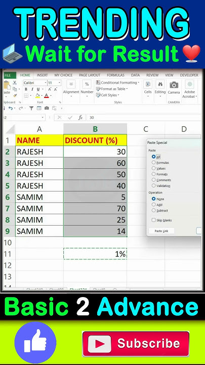 EXCEL DATA CONVERT TO NUMBERS INTO PERCENTAGE #tutorial #excel #exceltraining #exceltips # ...