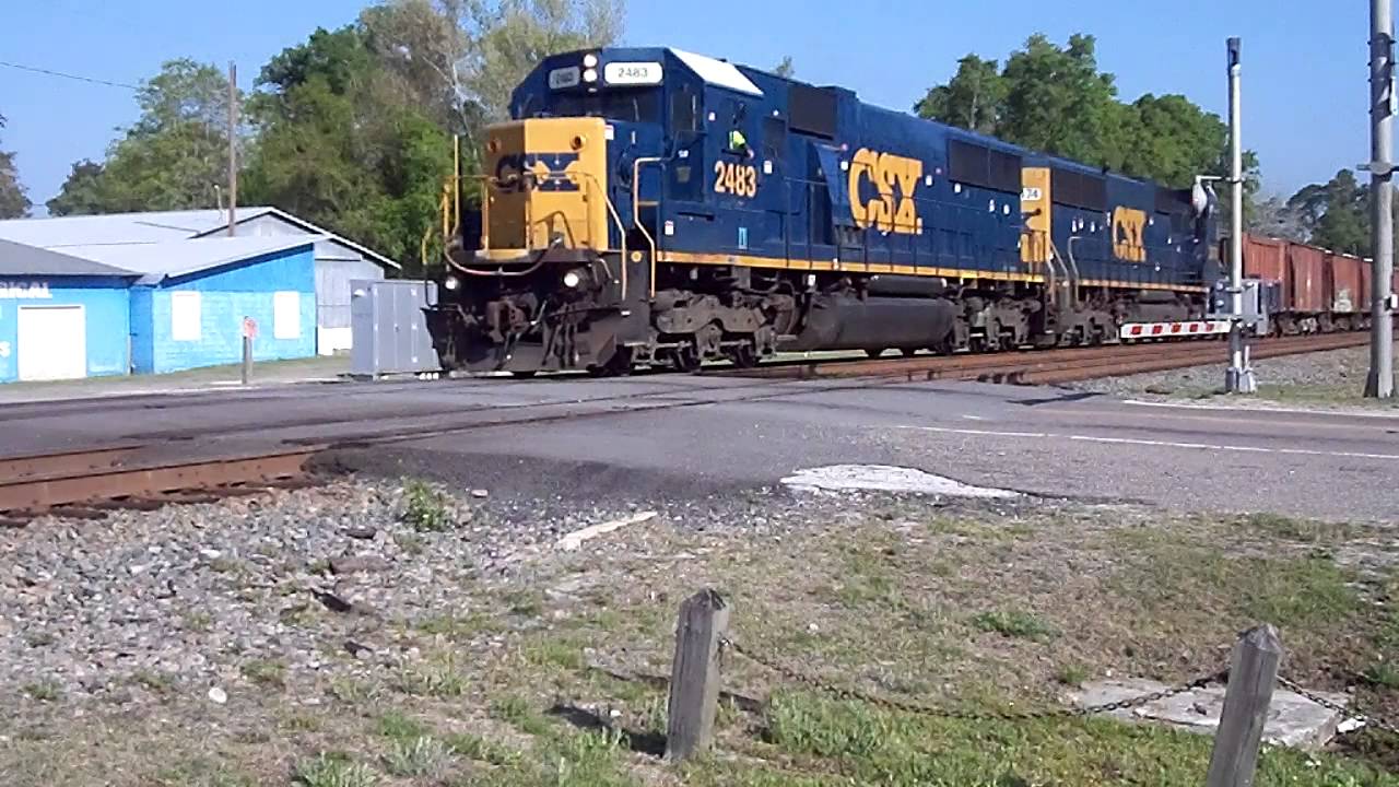 CSX WORK TRAIN in Folkston - YouTube