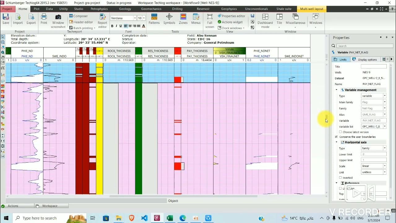 9-Techlog 2015 | Petrophysics calculations (Summaries or Cutoffs ...