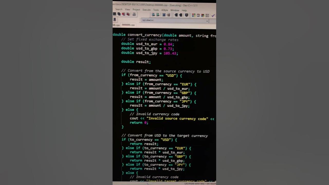 Currency Converter C Coders Codinglife Codingninja Codemasters Codelife Coding Code