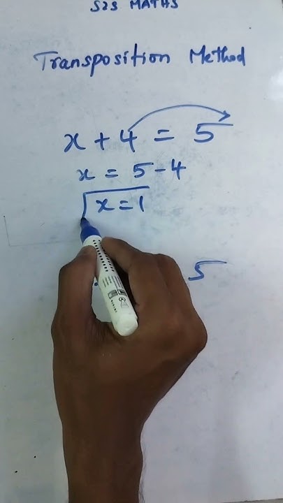 Transposition method , solve linear equation in one variable #maths #mathematics #equation - YouTube