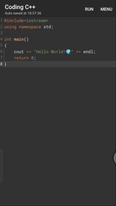 write a program to print "hello world" in c++ - YouTube