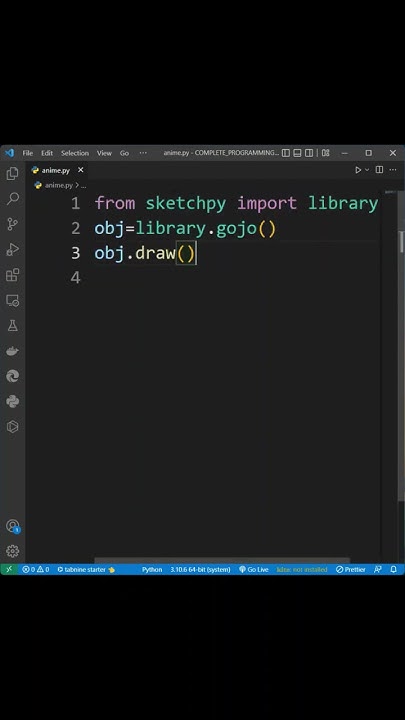 Drawing Anime Character 🥰 ️ Guess The Name Using Python Sketchpy Module Youtube