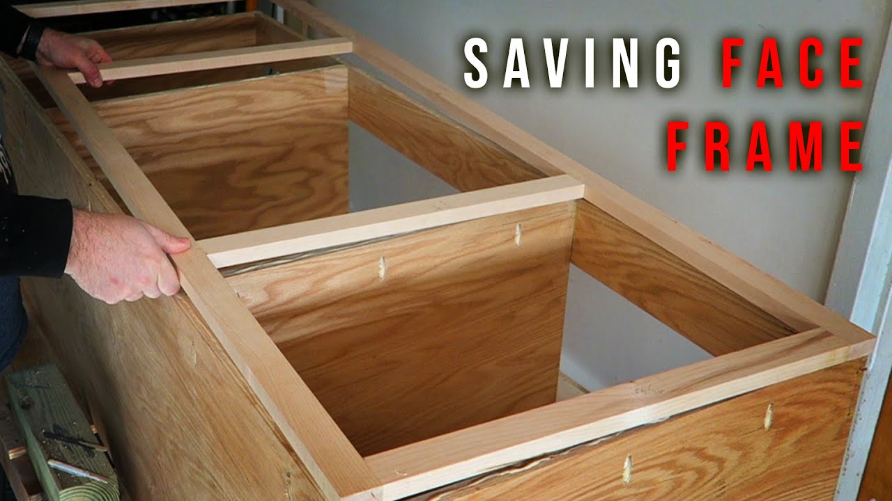 How to Make and Install a Face Frame - Easy Custom Vanity Cabinet (Step by Step build - Part 3 ...