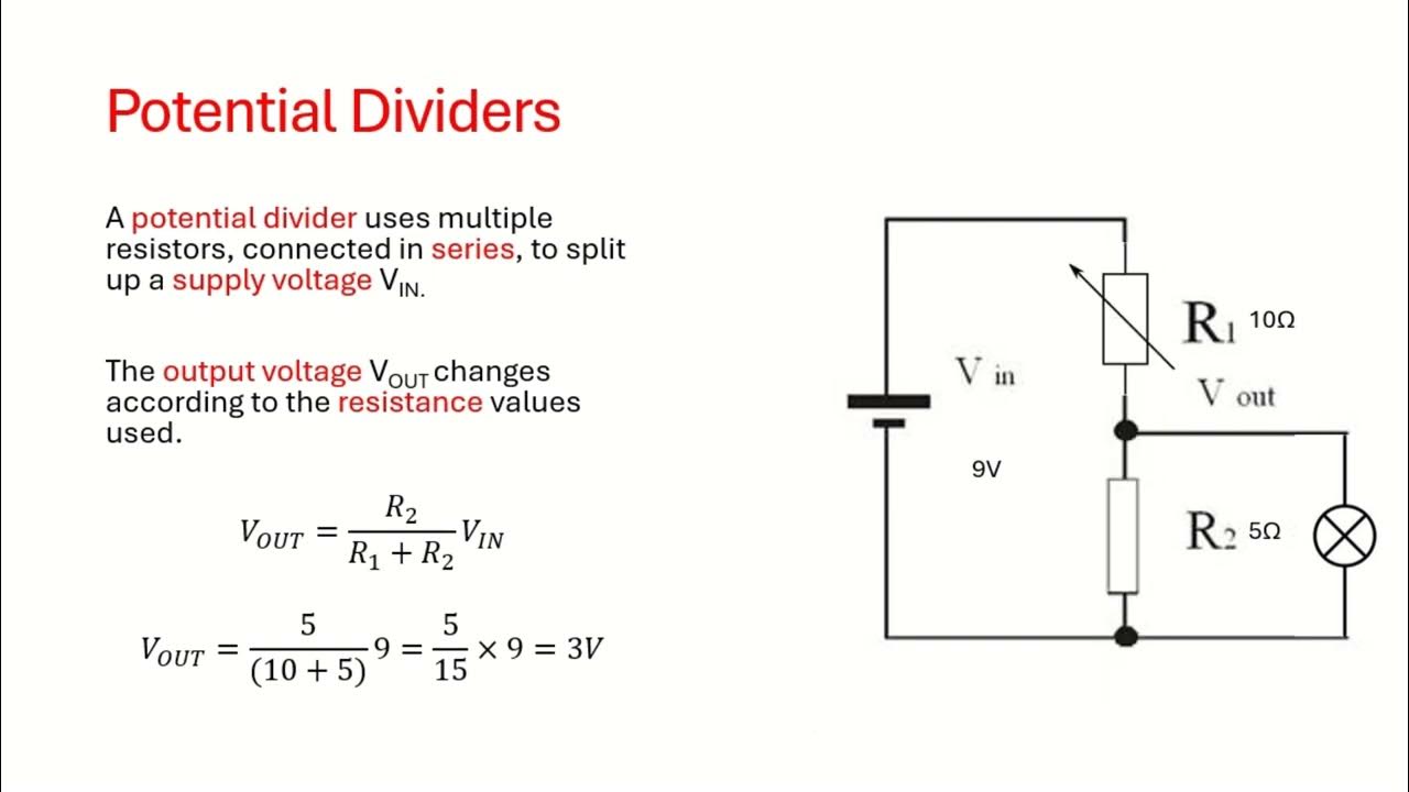 IB Physics Potential Divider Explainer - YouTube