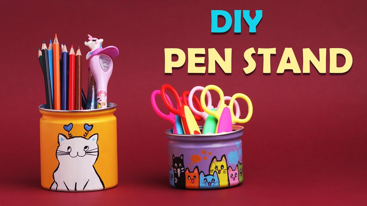 DIY Pen Stand | Pen Holder | DIY Desk Decors | Best Out Of Waste ...