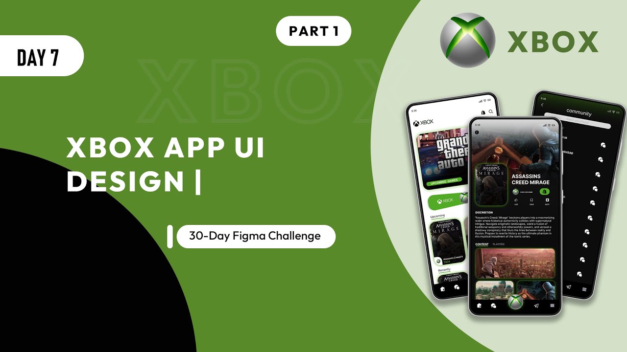 Xbox Mobile App UI Design Tutorial | Part 1 | Figma UI/UX | Speed Art # ...