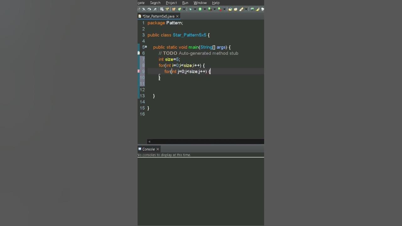 5*5 Star pattern in java. #javaprogramming #javastarpattern #java #starpatterns - YouTube