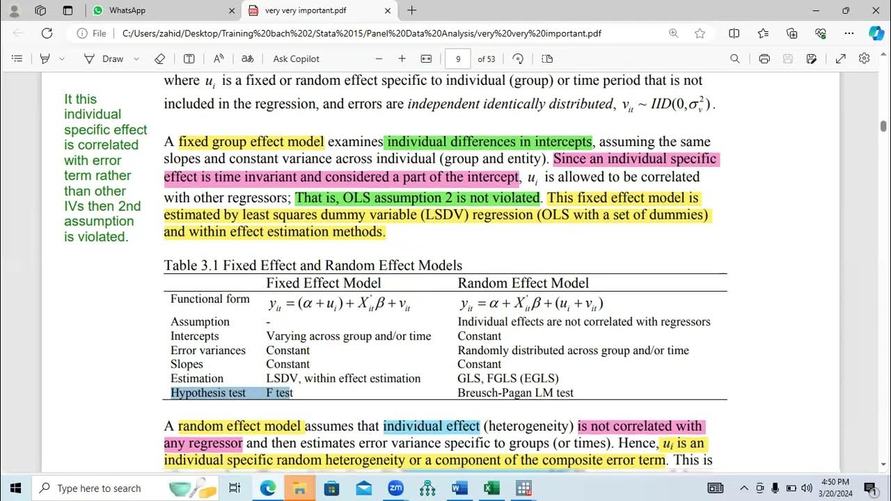 Stata Training Day-11B: Panel Data Analysis Basics - YouTube