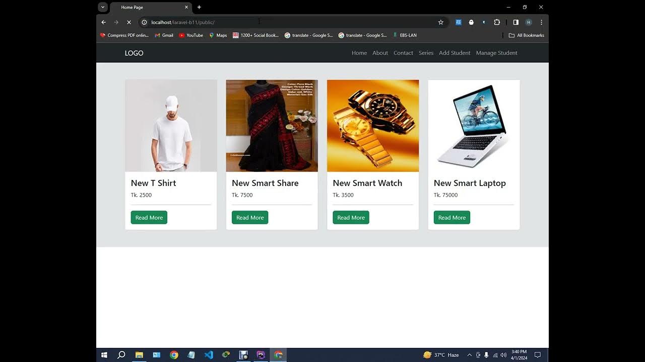 Web Design & Development Using PHP Laravel & JavaScript VueJS Day 28 - YouTube