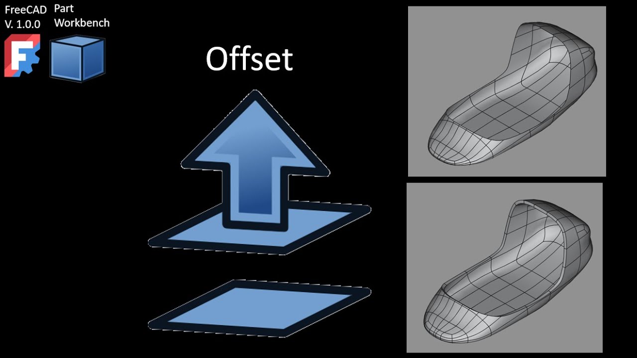 FreeCAD: Thicken with Offset--Fill Offset (Short Version) - YouTube