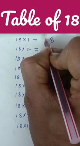 table of 18#mupltiplication of 18#table trick#math hack#short - YouTube