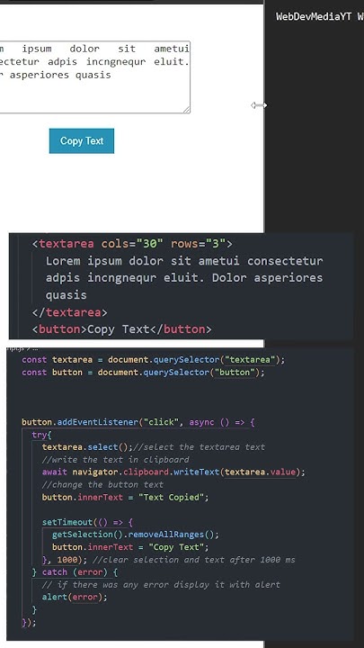 How to add a Copy Text Button #shorts - YouTube