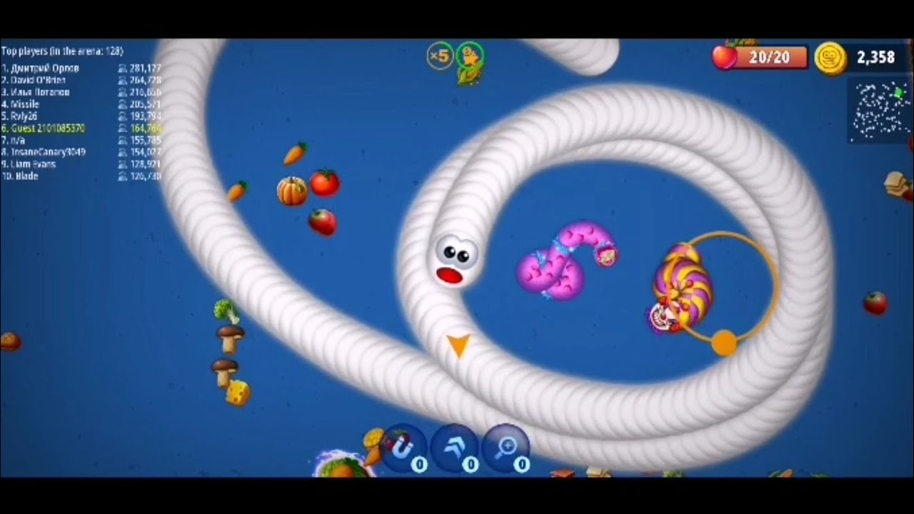 WormsZone.oi / Snake Game / White Worms / Saamp Wala game / Best world ...