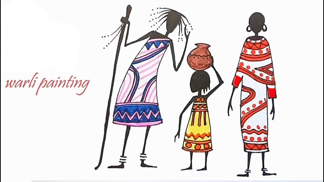 warli painting step by step - YouTube