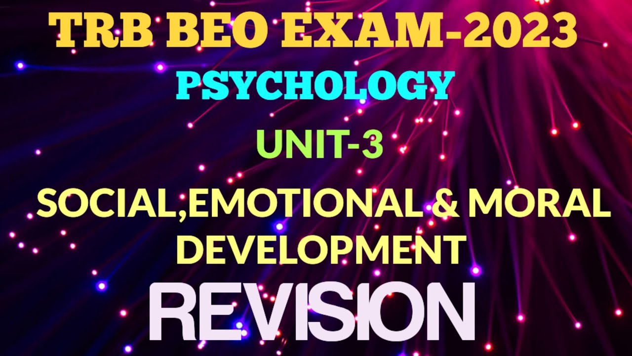 TRB BEO PSYCHOLOGY,UNIT-3, REVISION - YouTube