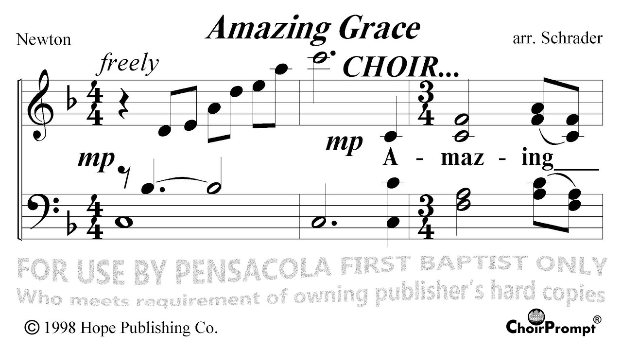 Amazing Grace VIRGINIA HARMONY ARR SCHRADER CP with Audio - YouTube