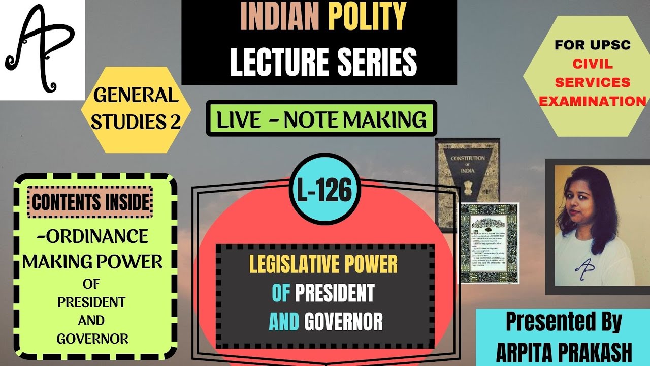 L 126- ORDINANCE MAKING POWER of the President and Governor [ Indian ...