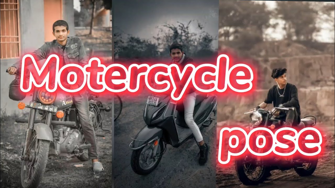 motercycle pose for boys/ motercycle photoshoot for boys/ motercycle ...