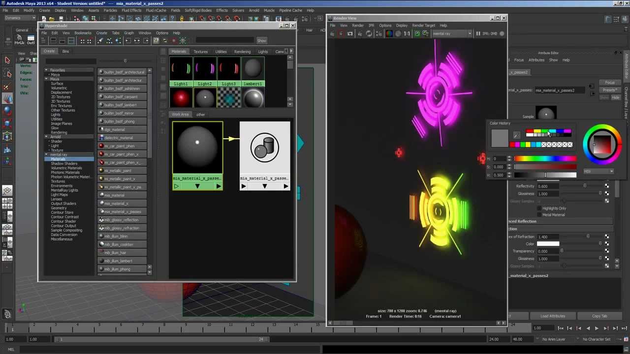 Maya Light Surface Shader - Tutorial #1 - YouTube